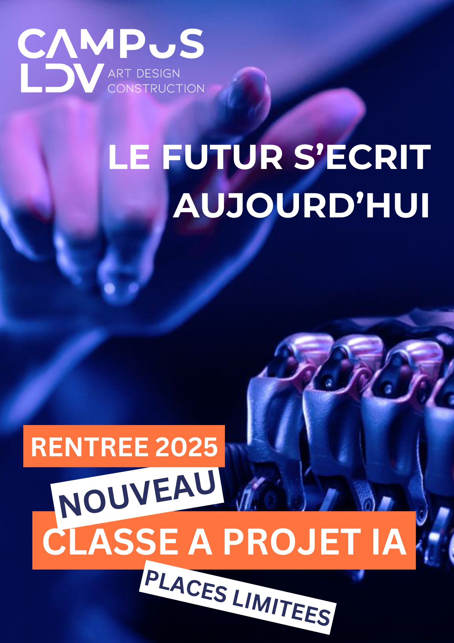 OUVERTURE DE PLUSIEURS PARCOURS AUTOUR DE L'IA - Campus Léonard de Vinci